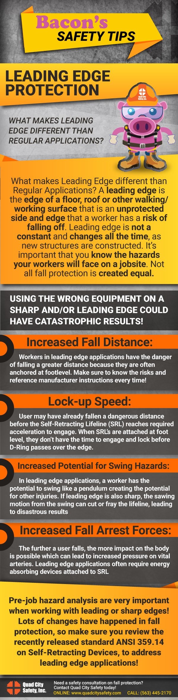 The Difference in Leading Edge vs. Regular Applications: Bacon's Safety Tip